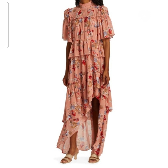 cinq a sept | Dresses | Nwt Cinq A Sept Jamie Floral Georgette Dress ...